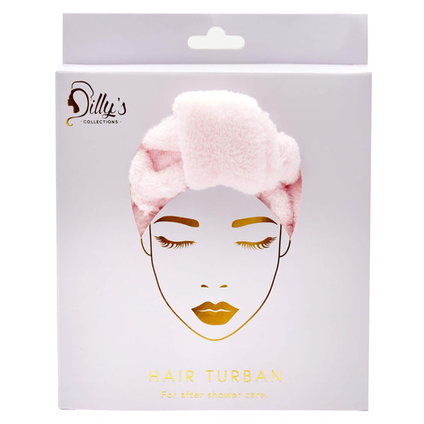 Hair Turban - Pink Microfibre | Dilly's Collections